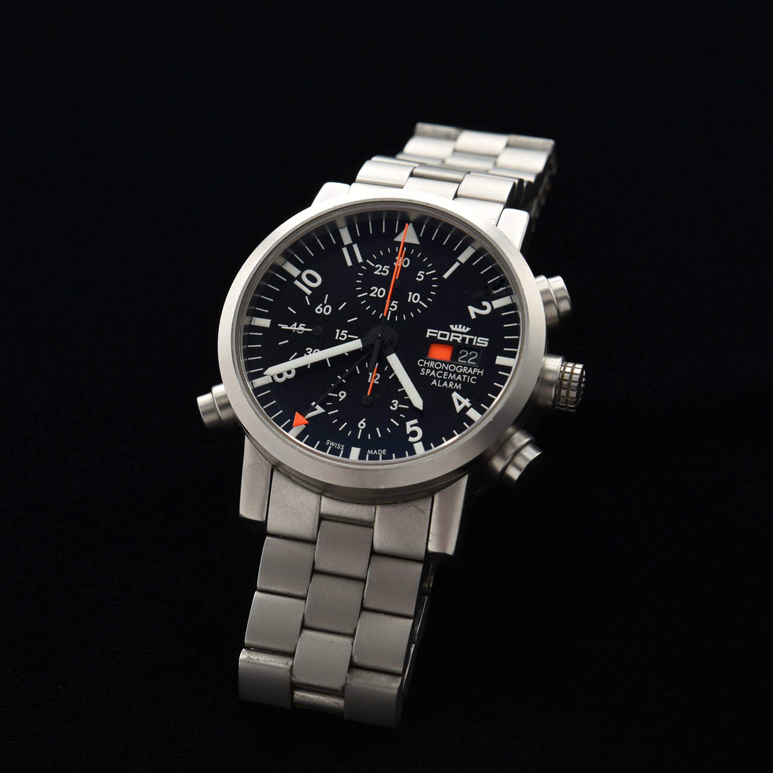Fortis Spacematic Alarm Chronograph - Watches To Buy - Vintage For Sale