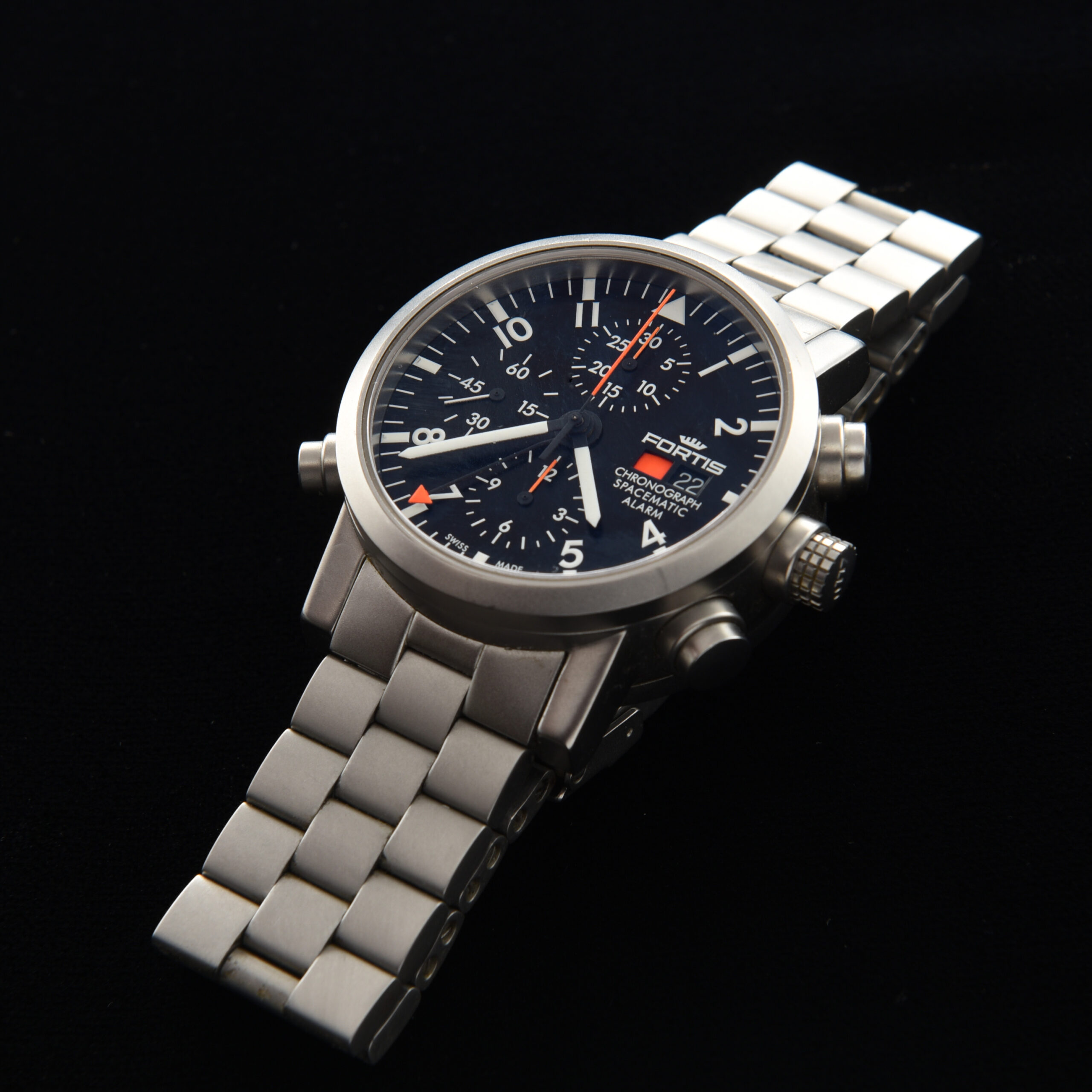 Fortis Spacematic Alarm Chronograph - Watches To Buy - Vintage For Sale
